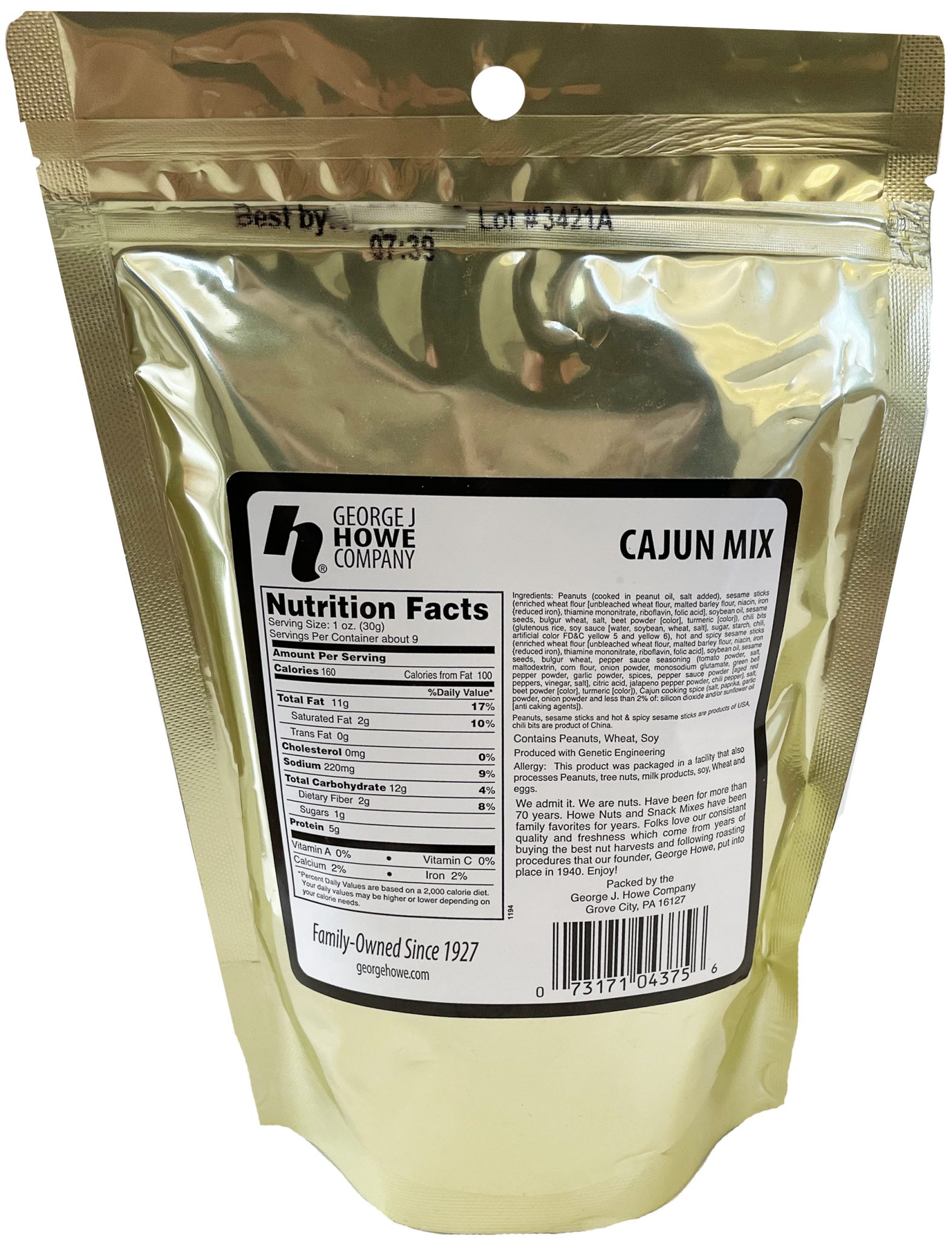 Howe Cajun Mix Trail Mix 6/9 OZ Case - Howe Wholesale